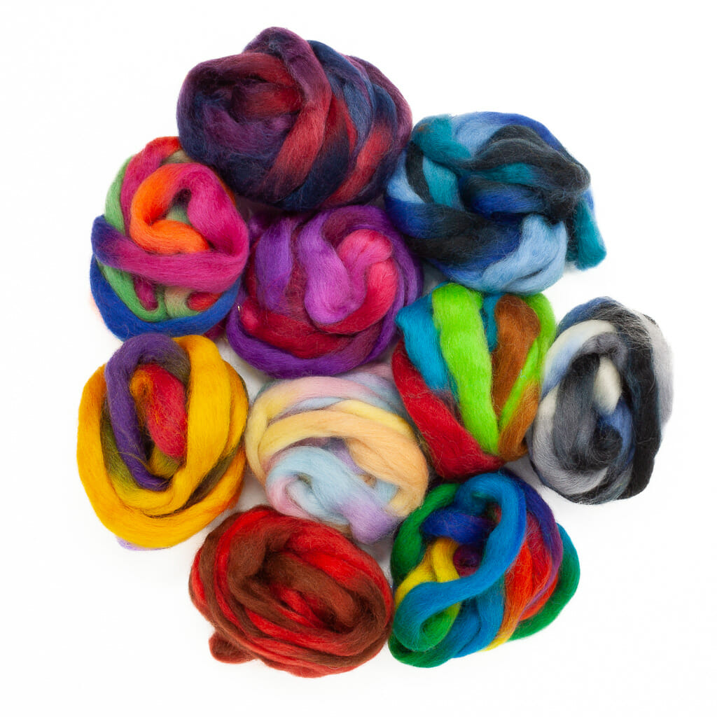 Mosaic Colour Pack - 24 Micron Merino Roving - Accents